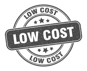 Low cost stamp low cost label round grunge sign Vector Image