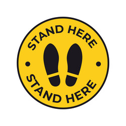 Social distancing signage or floor sticker Vector Image