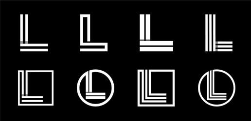 Capital letter l for monograms emblems and logos Vector Image