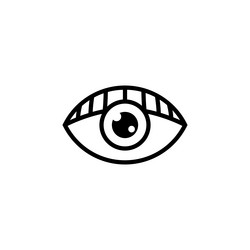 Human eye logo and icon isolated Royalty Free Vector Image
