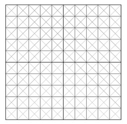 Measured grid graph plotting corner ruler Vector Image