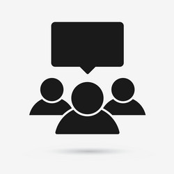 Flat group of people icon symbol background Vector Image