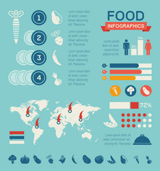 Healthy food infographic template Royalty Free Vector Image