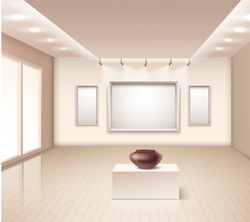Modern interior art gallery frame design Vector Image