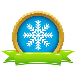 Gold snowflake icon Royalty Free Vector Image - VectorStock