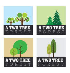 Tree logo bonsai symbol creative garden icon Vector Image