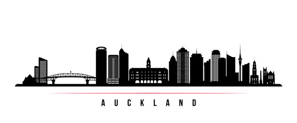 Auckland new zealand skyline detailed silhouette Vector Image