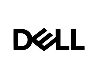 Dell logo brand computer symbol white design Vector Image