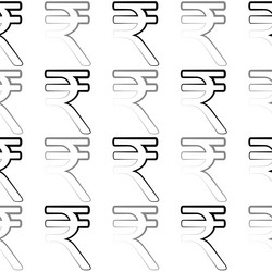 Indian rupee symbol pattern seamless Royalty Free Vector