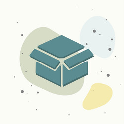 Open box image sign parcel and goods cartoon Vector Image