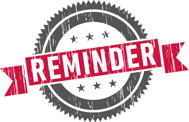 Reminder sign or stamp Royalty Free Vector Image
