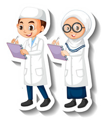 Muslim Kids Writing Vector Images (73)