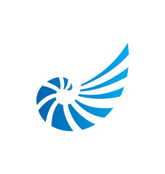 Shell line symbol icon logo Royalty Free Vector Image