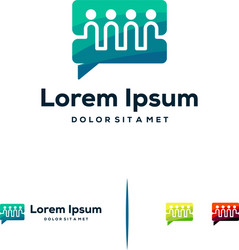 Discussion group logo template consult forum Vector Image