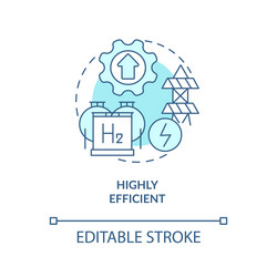 Highly efficient energy concept icon Royalty Free Vector
