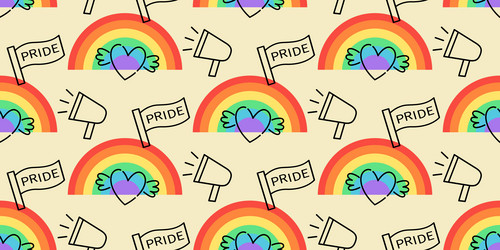 Gay pride seamless pattern lgbt rights background Vector Image