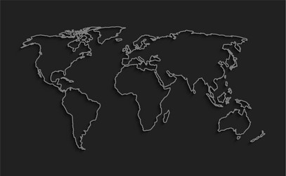 World global map and template eurasia Royalty Free Vector