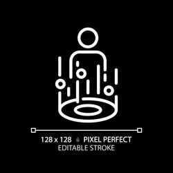 2d thin linear white virtual reality icon Vector Image