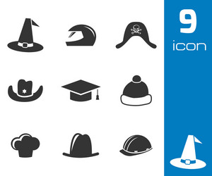 Hat icon set Royalty Free Vector Image - VectorStock
