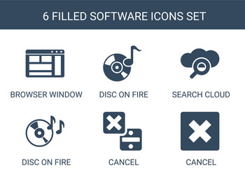 Software icons Royalty Free Vector Image - VectorStock
