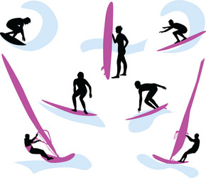Surfing Royalty Free Vector Image - VectorStock