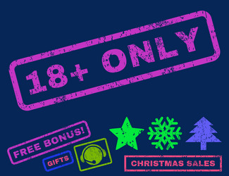 18 plus only rubber stamp Royalty Free Vector Image