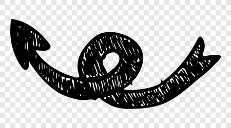 Black hand drawn arrow Royalty Free Vector Image