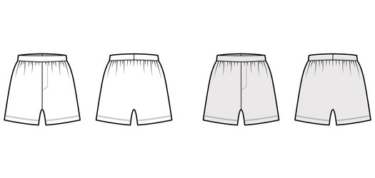 Boxer shorts underwear technical fashion Vector Image