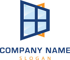 Window and door logo Royalty Free Vector Image