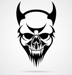 White devil skulls Royalty Free Vector Image - VectorStock