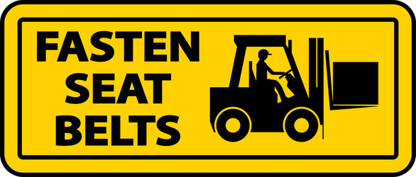 Fasten seat belts label sign on white background Vector Image