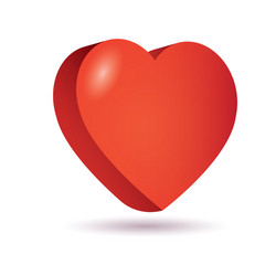 3d of a heart Royalty Free Vector Image - VectorStock