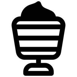 Layered trifle line Royalty Free Vector Image - VectorStock