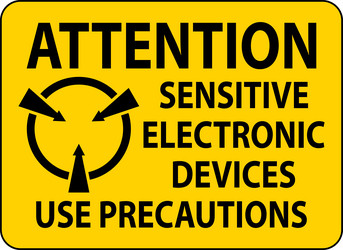 Static warning sign attention - sensitive Vector Image