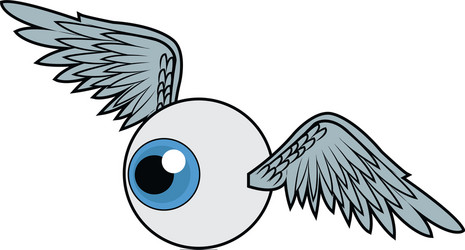 Vintage eye with wings concept Royalty Free Vector Image