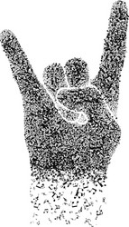 Musical victory gesture Royalty Free Vector Image