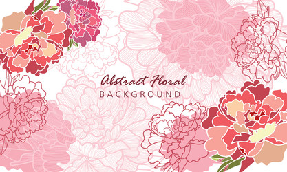 Spring flower line pattern Royalty Free Vector Image