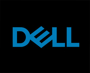 Dell logo brand computer symbol white design Vector Image