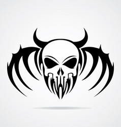 White devil skulls Royalty Free Vector Image - VectorStock
