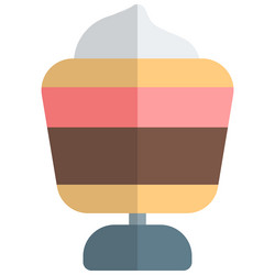 Layered trifle line Royalty Free Vector Image - VectorStock