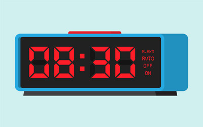 Digital alarm clock icon Royalty Free Vector Image