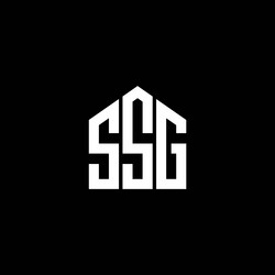 Ssg letter logo design on black background Vector Image