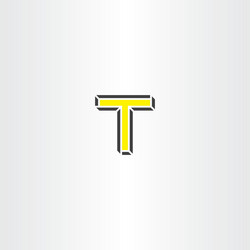 T logo icon letter design symbol element Vector Image