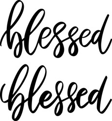 Calligraphy Script Blessed Vector Images (over 570)