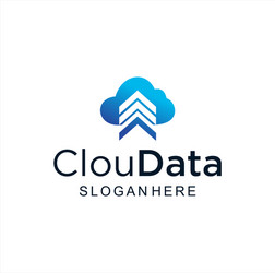 Cloud data logo computing with storage Royalty Free Vector