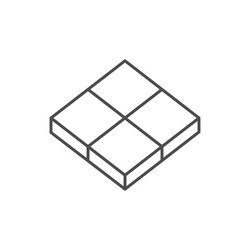 Floor tile outline concept icon or symbol Vector Image