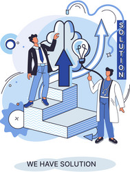 Solution as result of work business team Vector Image