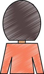 Woman back cartoon Royalty Free Vector Image - VectorStock