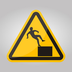 Beware high level drop symbol sign isolate Vector Image
