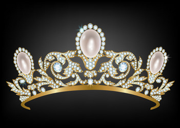 Diamond diadem Royalty Free Vector Image - VectorStock